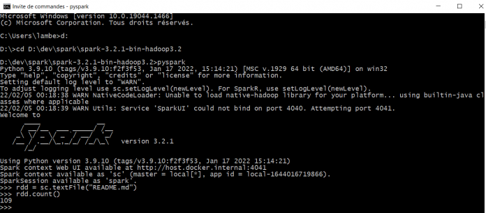 Installation de Spark 3 sous Windows [Part 1] - Pensée Artificielle